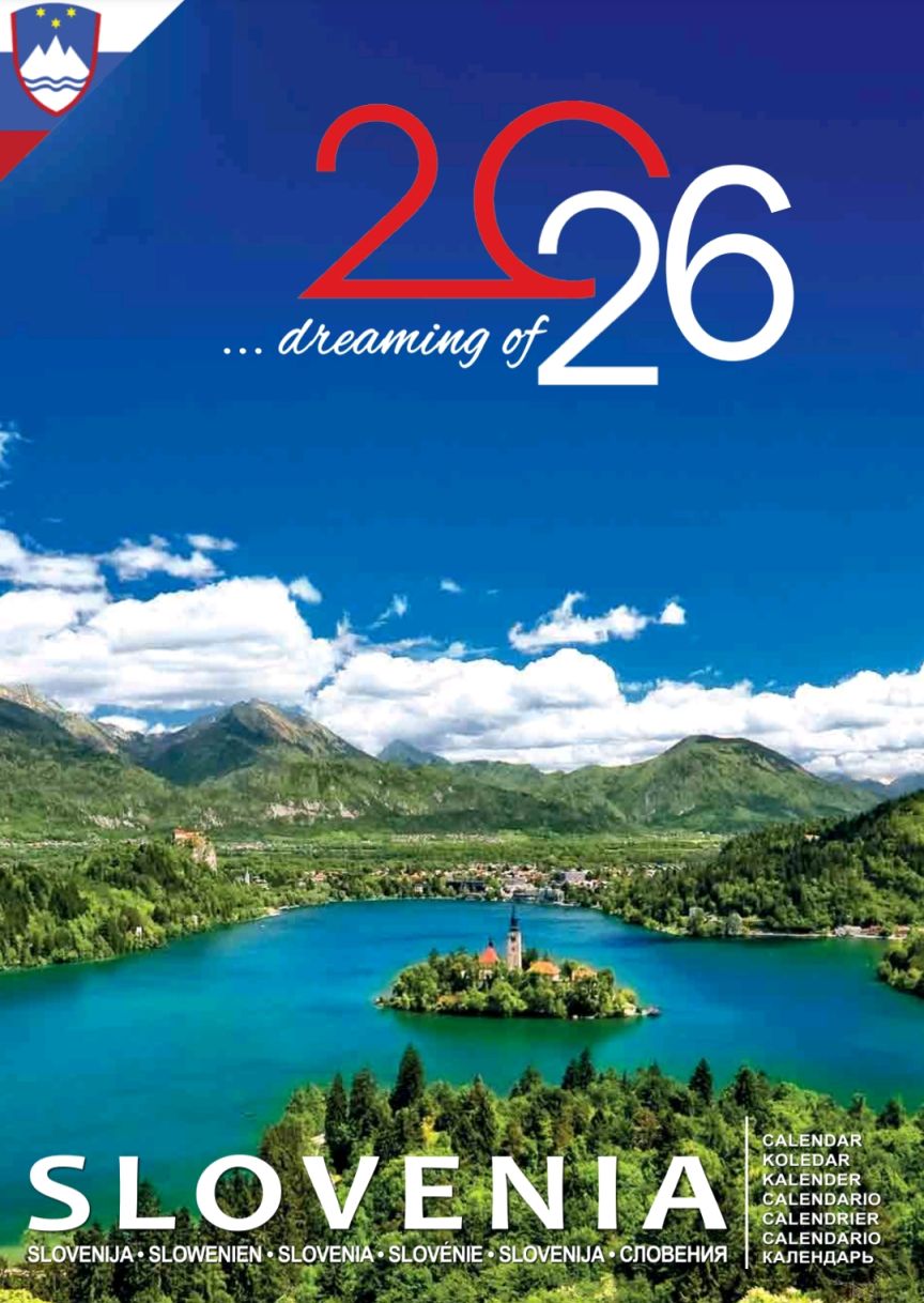 Stenski koledar Slovenija 2026 | Spletna knjigarna Galarna