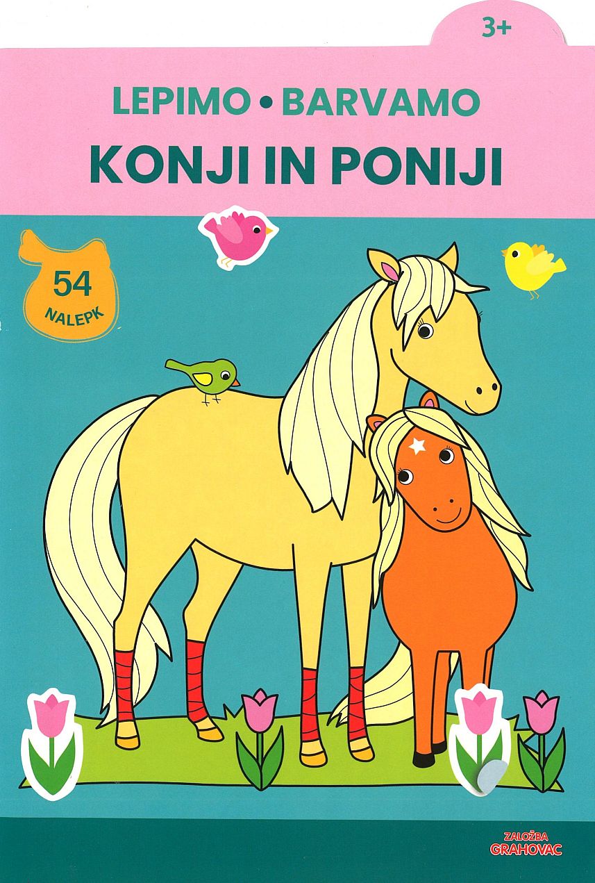 Lepimo, barvamo: Konji in poniji, 3+ | Spletna knjigarna Galarna