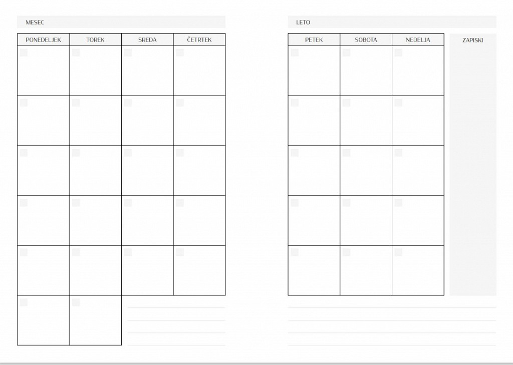 Planer marble (brez datuma, spiralna vezava) | Spletna knjigarna Galarna